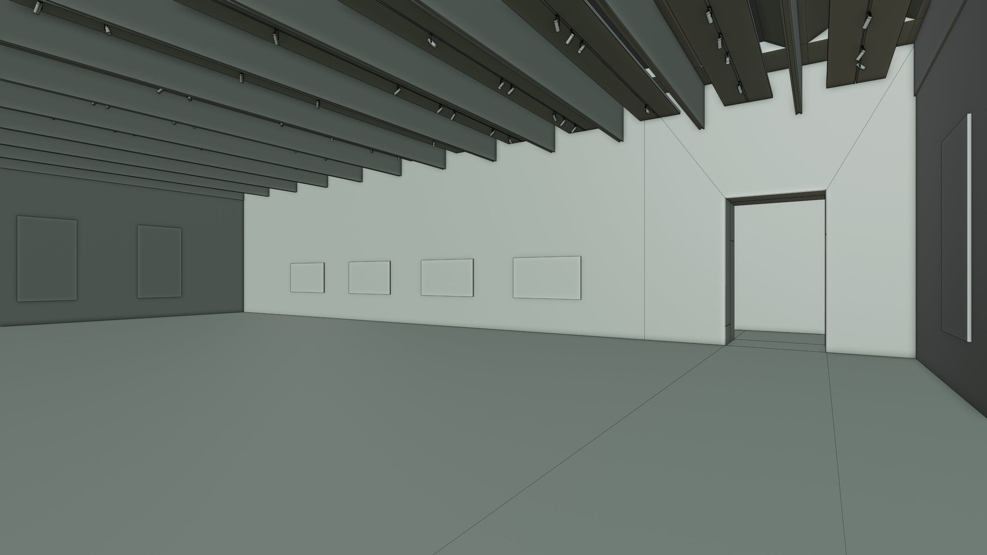 3D model Art Museum Gallery Interior 30b - TurboSquid 1893430