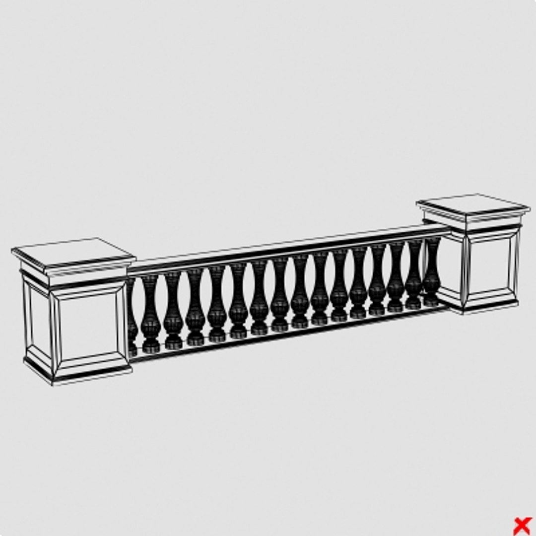 balustrade fence dxf