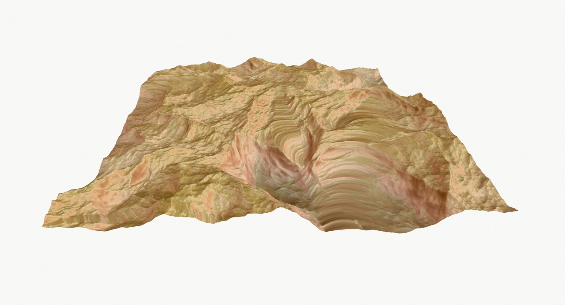 Hills Cliffs Terrain 3d Obj
