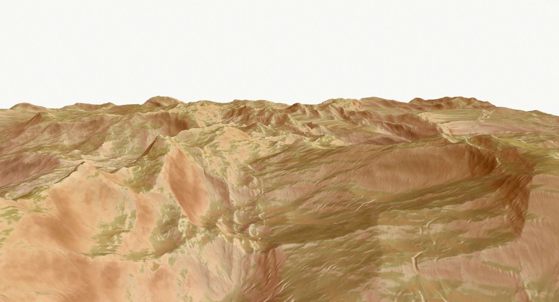 Hills Cliffs Terrain 3d Obj