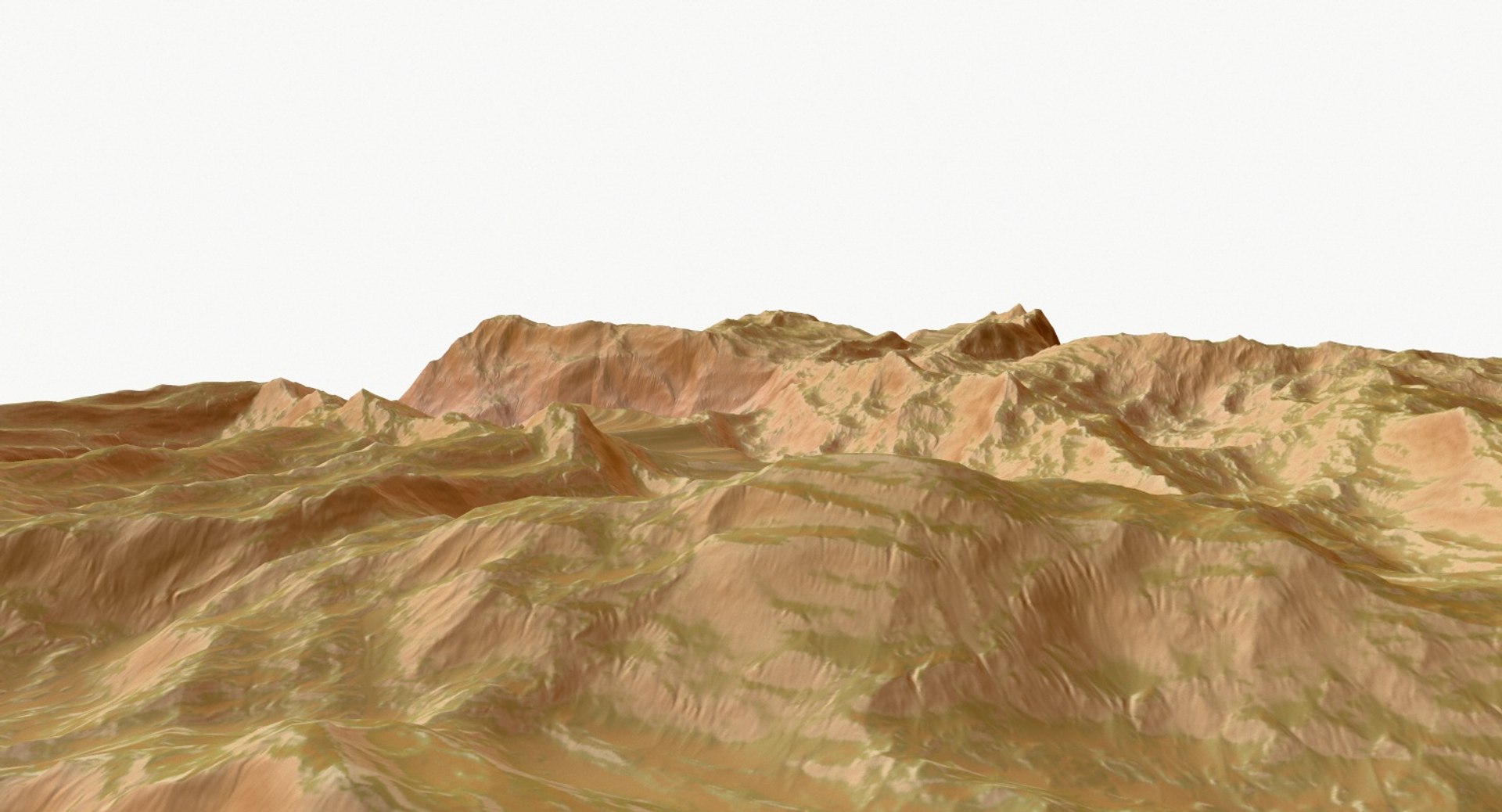Hills Cliffs Terrain 3d Obj