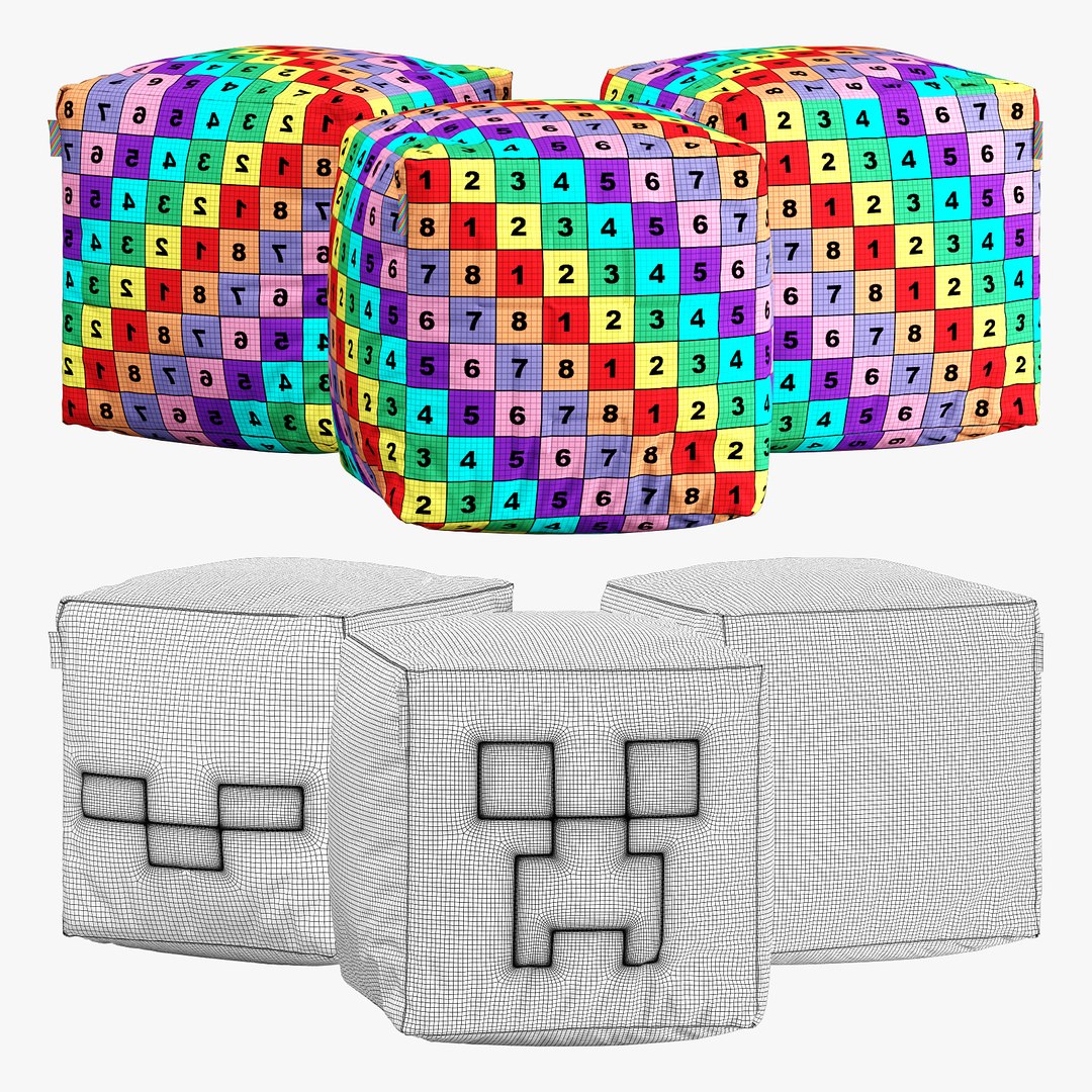 Minecraft Ottoman Set 001 3D Model - TurboSquid 1949647