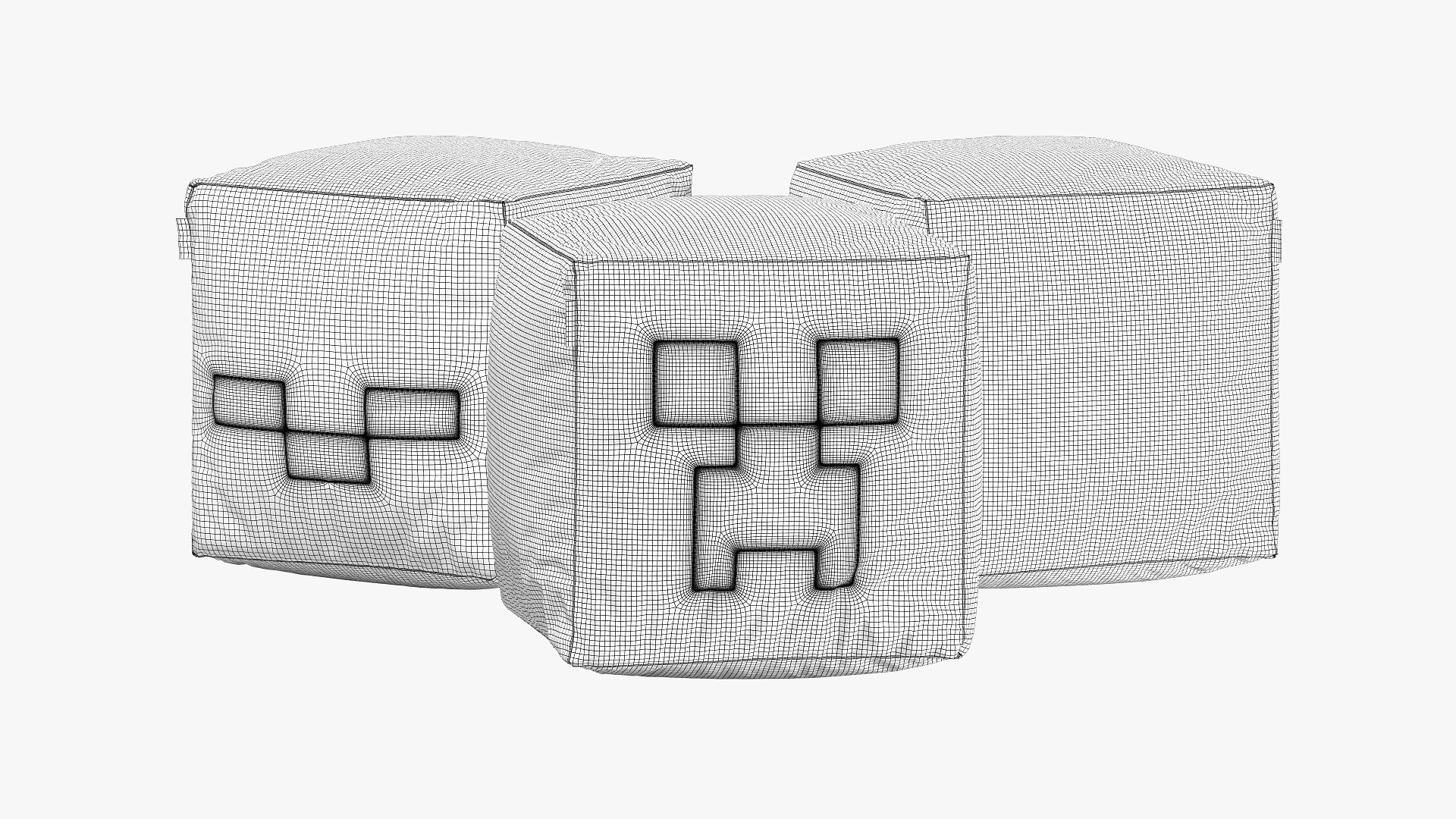 Minecraft Ottoman Set 001 3D Model - TurboSquid 1949647