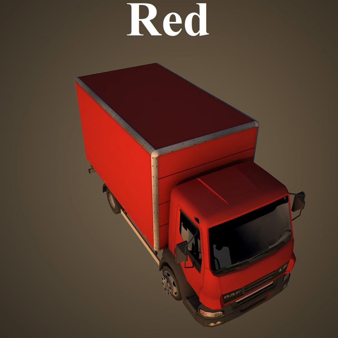 3D Daf Truck Red Model - TurboSquid 1188152