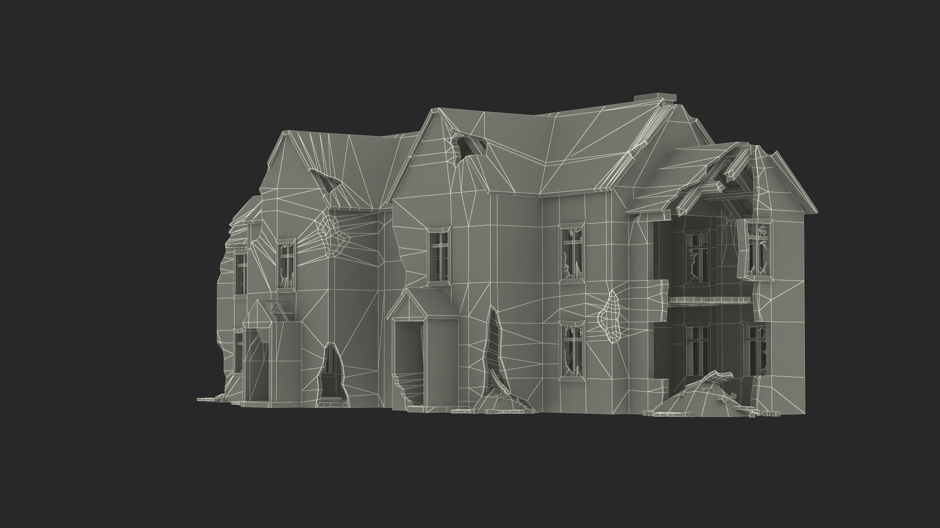 Destroyed Building Family House 3D Model - TurboSquid 2292239