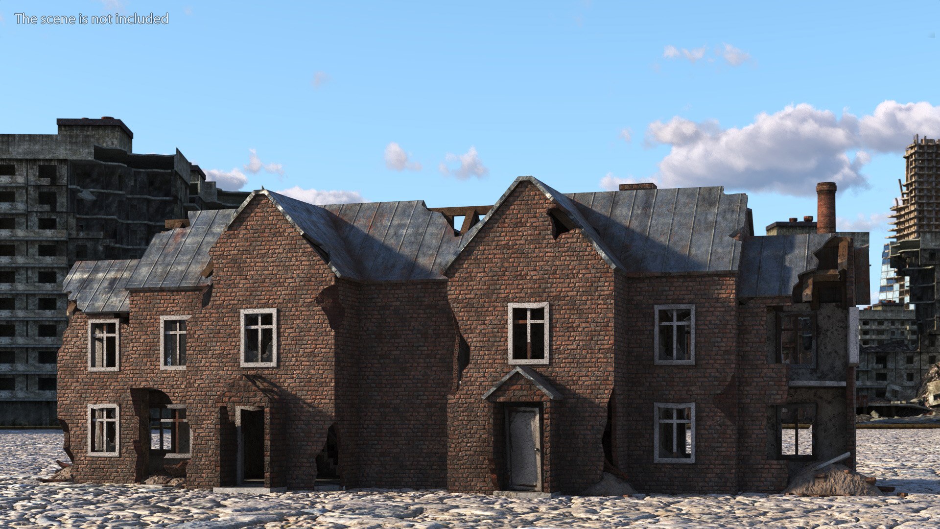 Destroyed Building Family House 3D Model - TurboSquid 2292239