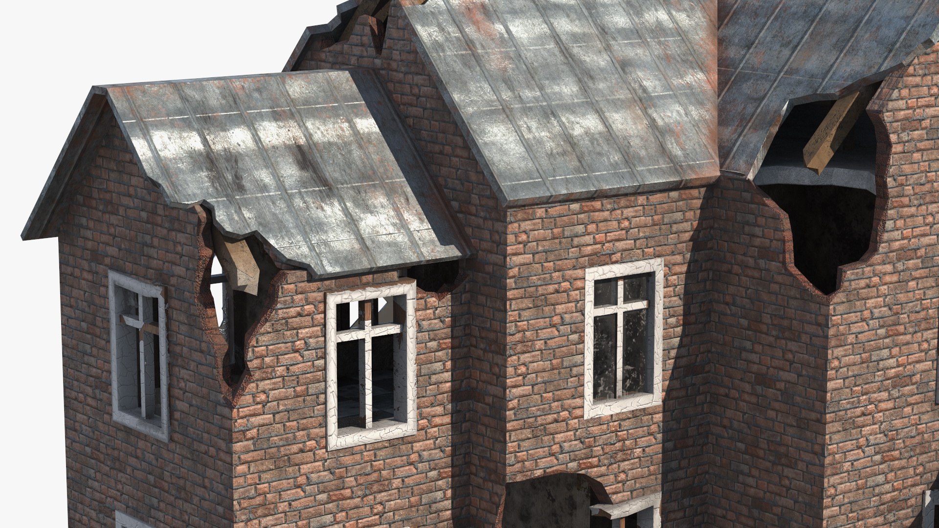 Destroyed Building Family House 3D Model - TurboSquid 2292239