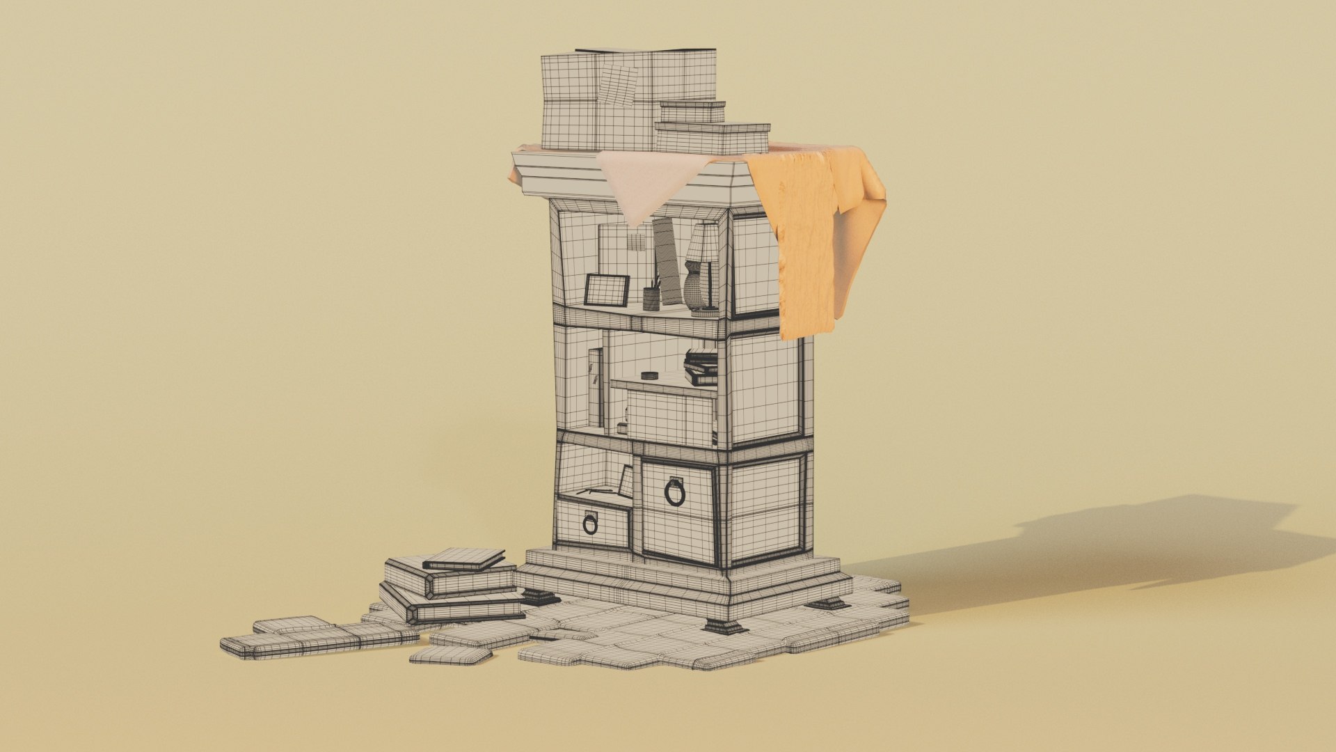 3D Model Library - Bookshelf - TurboSquid 2091590