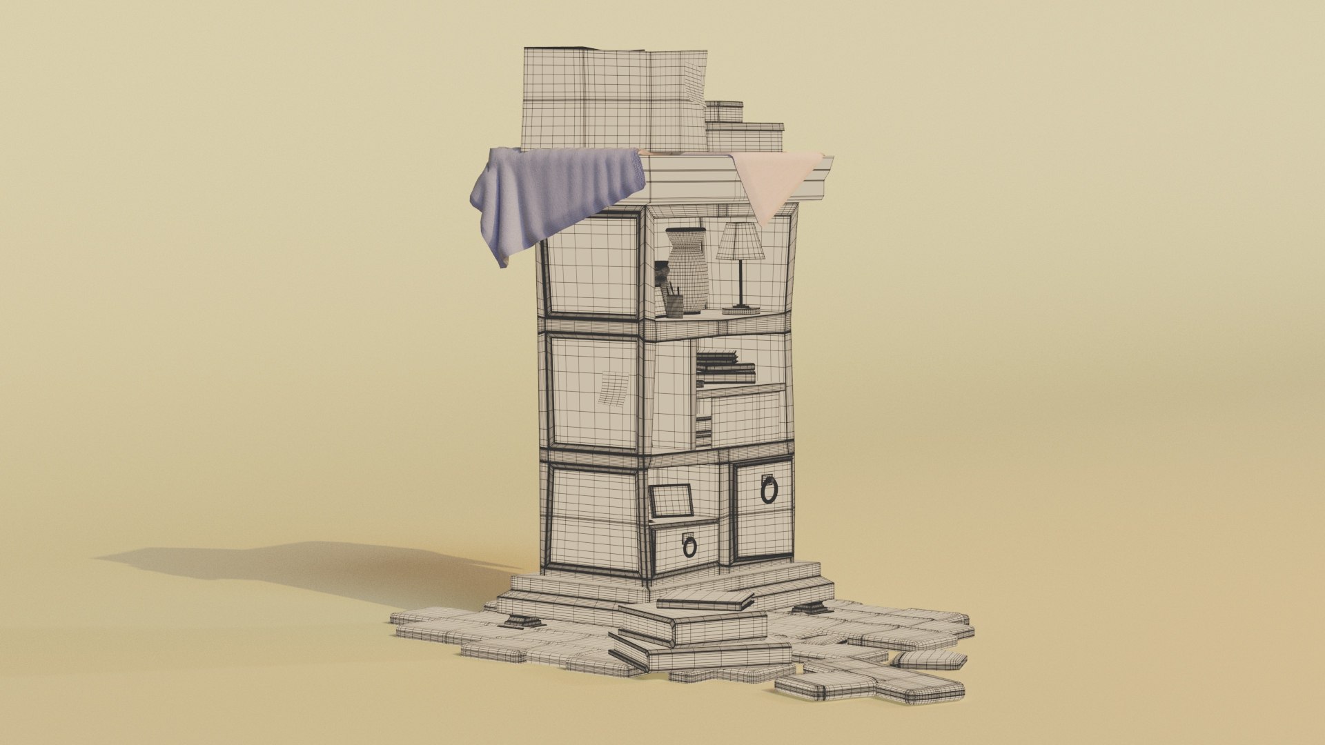 3D Model Library - Bookshelf - TurboSquid 2091590