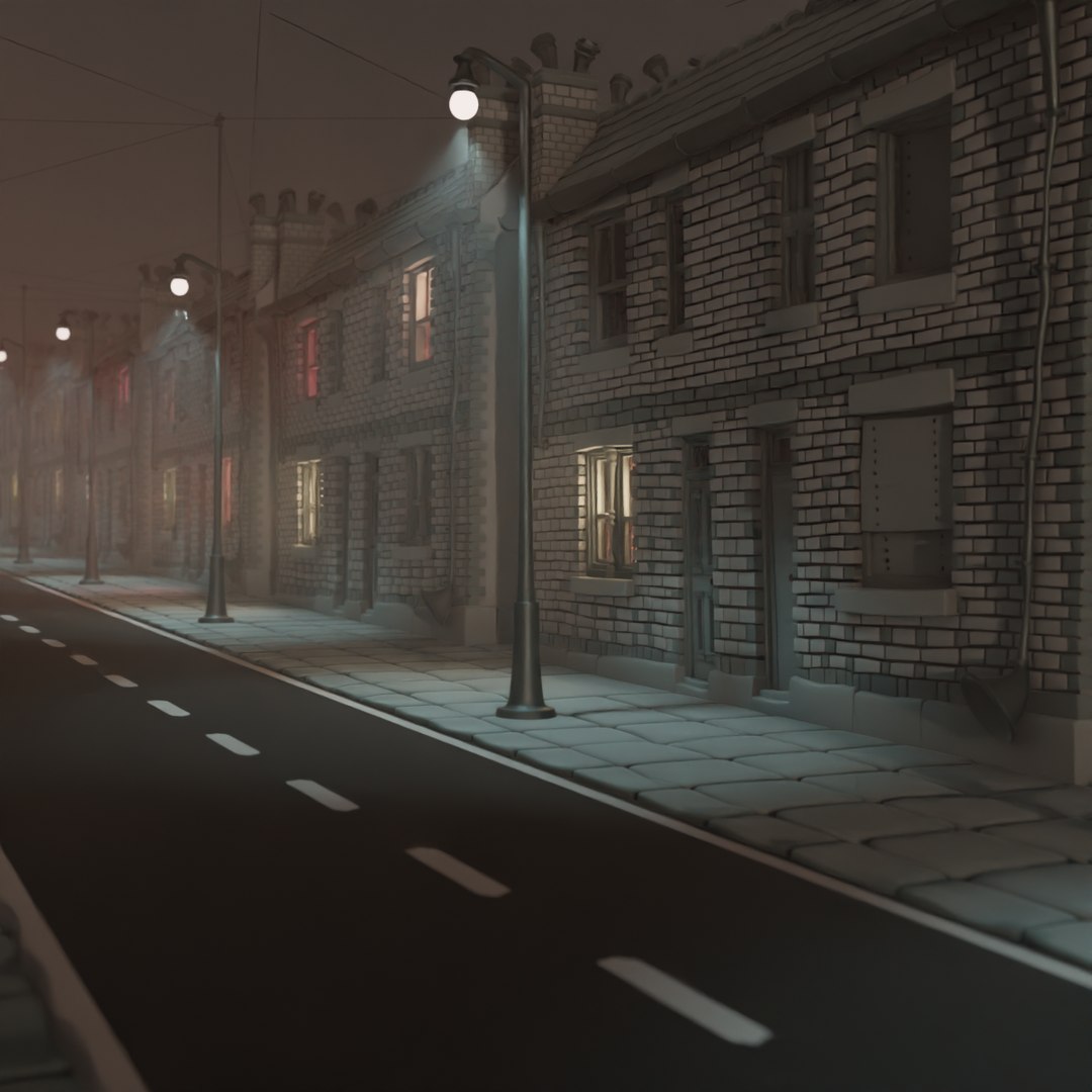 Yorkshire Tenement Cartoon Style Model - TurboSquid 1923636