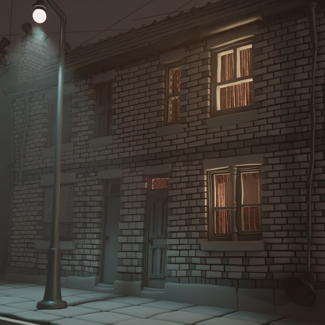 Yorkshire Tenement Cartoon Style Model - TurboSquid 1923636