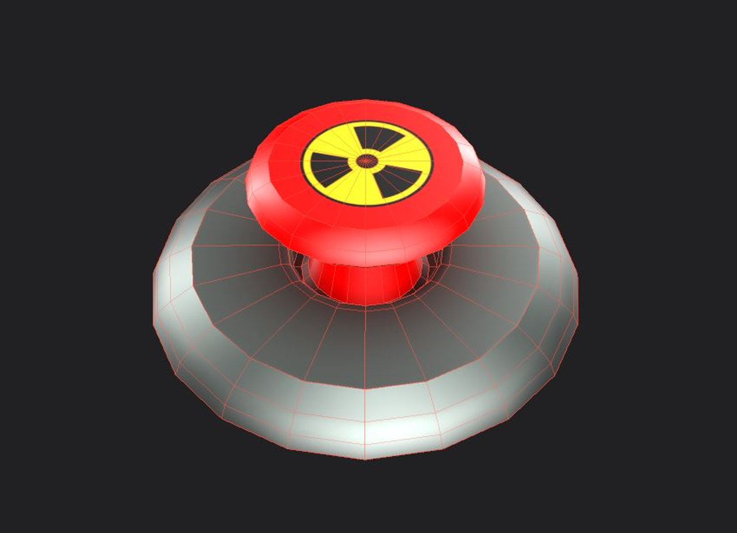 3D Radiation Button - TurboSquid 1649470