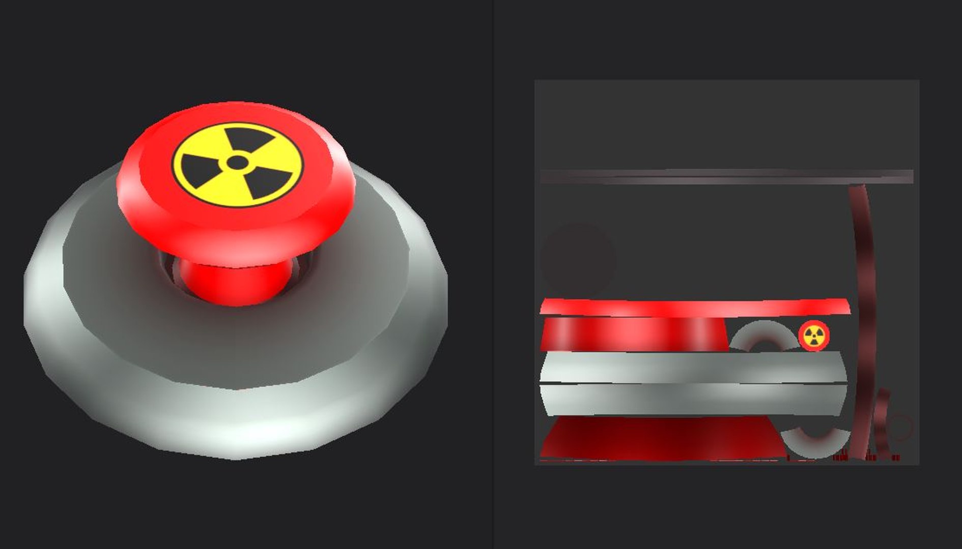 3D Radiation Button - TurboSquid 1649470