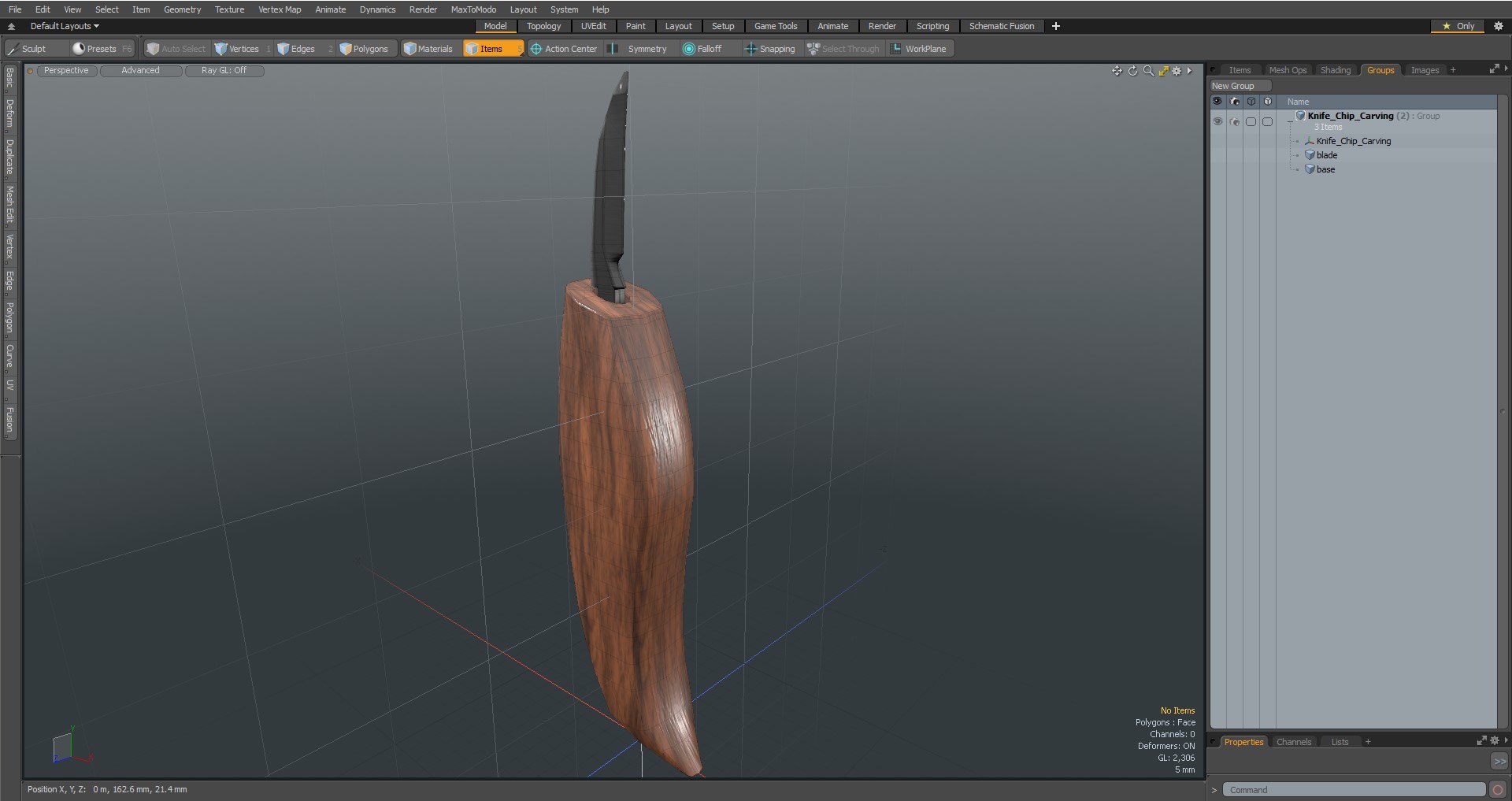 Knife Chip Carving model - TurboSquid 2152619
