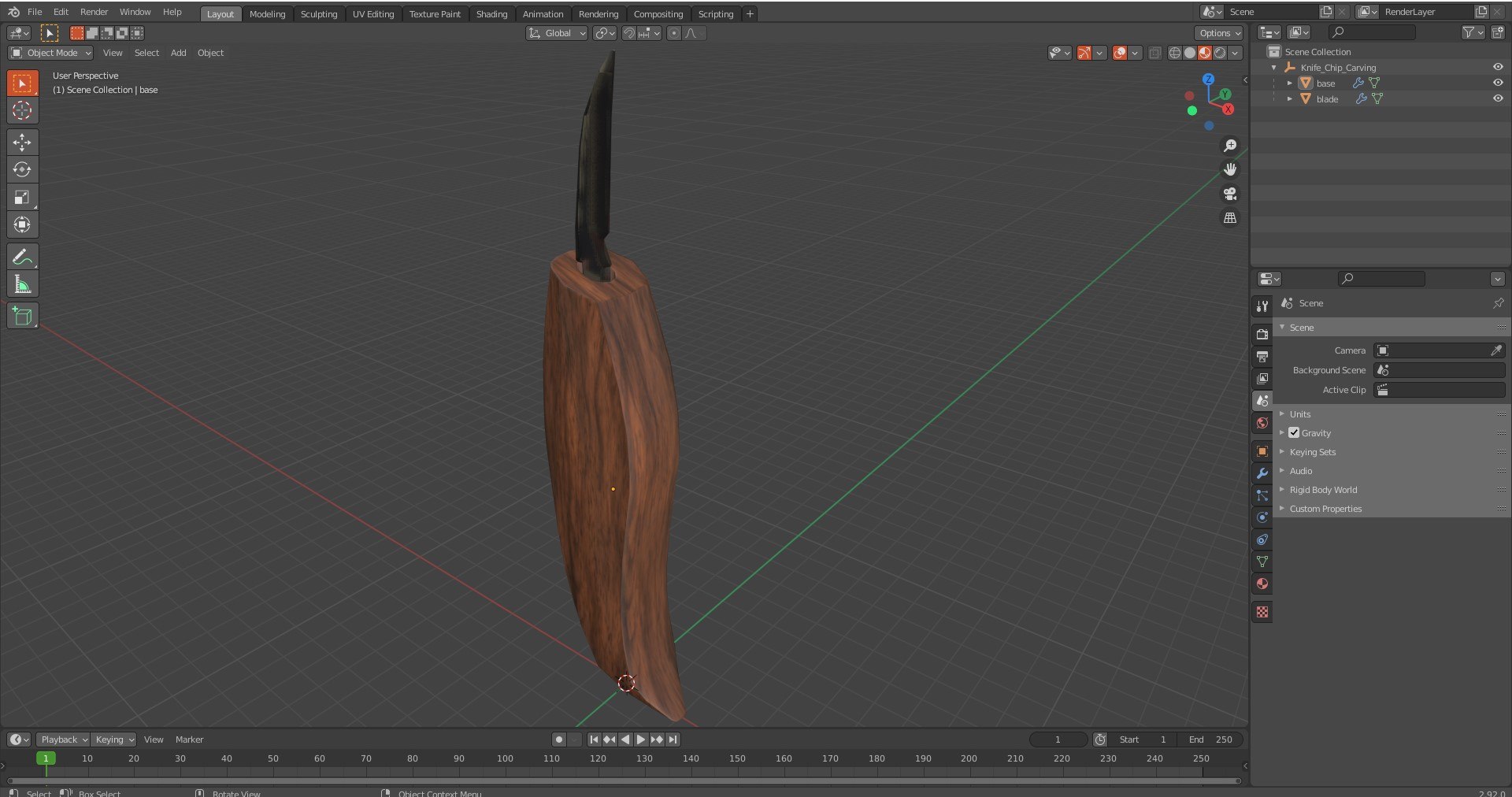 Knife Chip Carving model - TurboSquid 2152619
