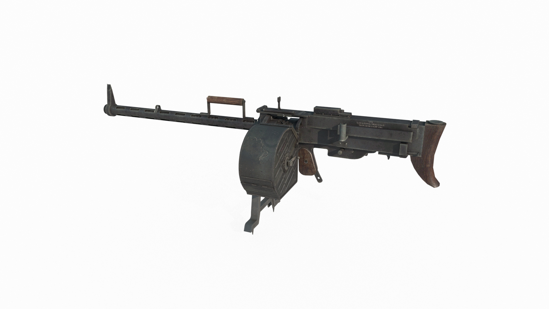 Old Style Machine Gun 3D Model - TurboSquid 2192429