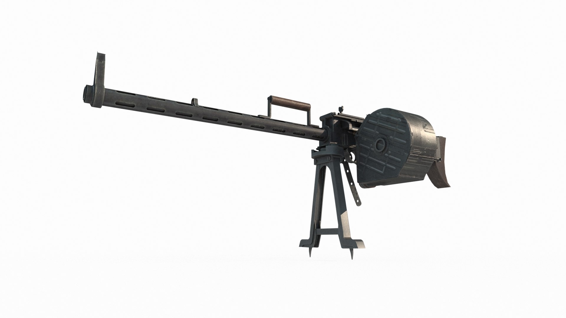 Old Style Machine Gun 3D Model - TurboSquid 2192429