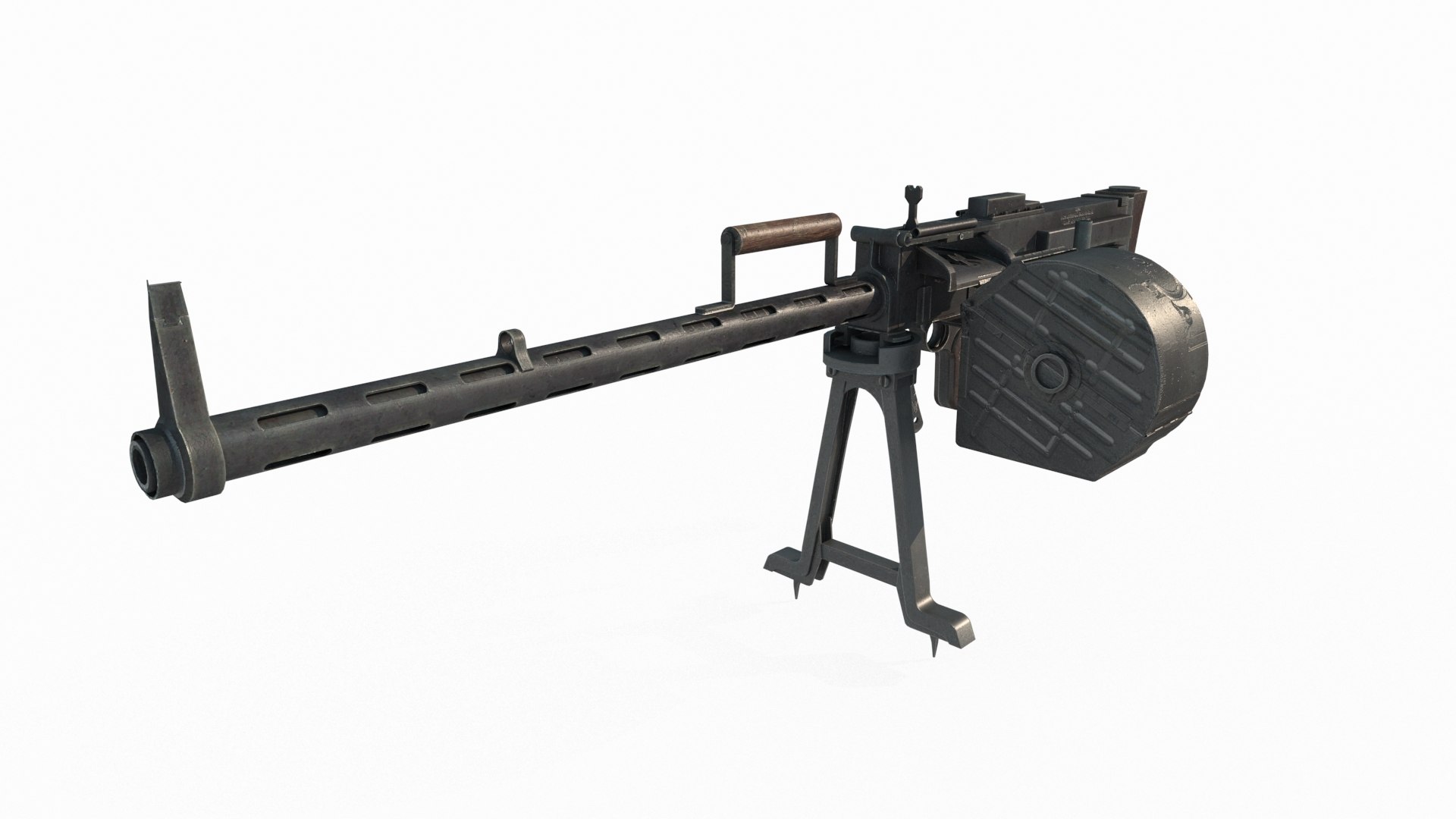Old Style Machine Gun 3D Model - TurboSquid 2192429