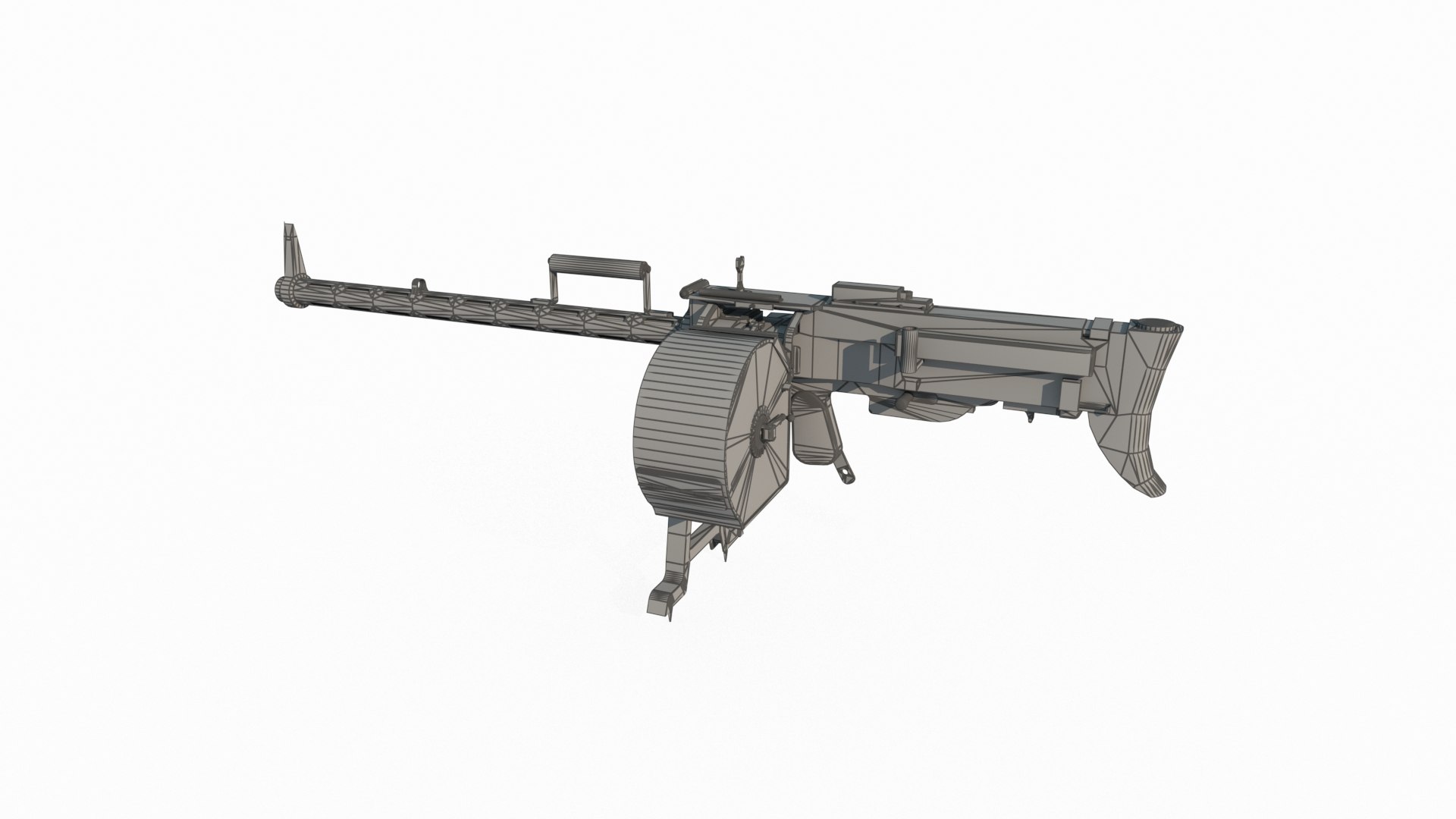 Old Style Machine Gun 3D Model - TurboSquid 2192429