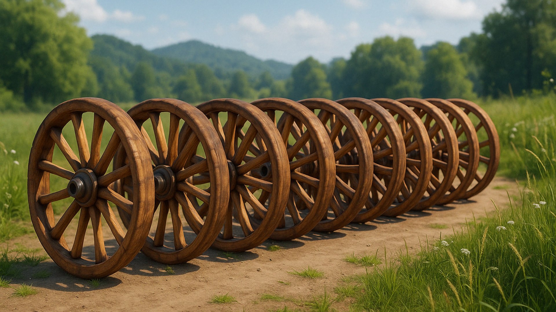 3D Stylized Game Ready Wooden Wagon Wheel 3K Triangles Low Poly FBX OBJ ...
