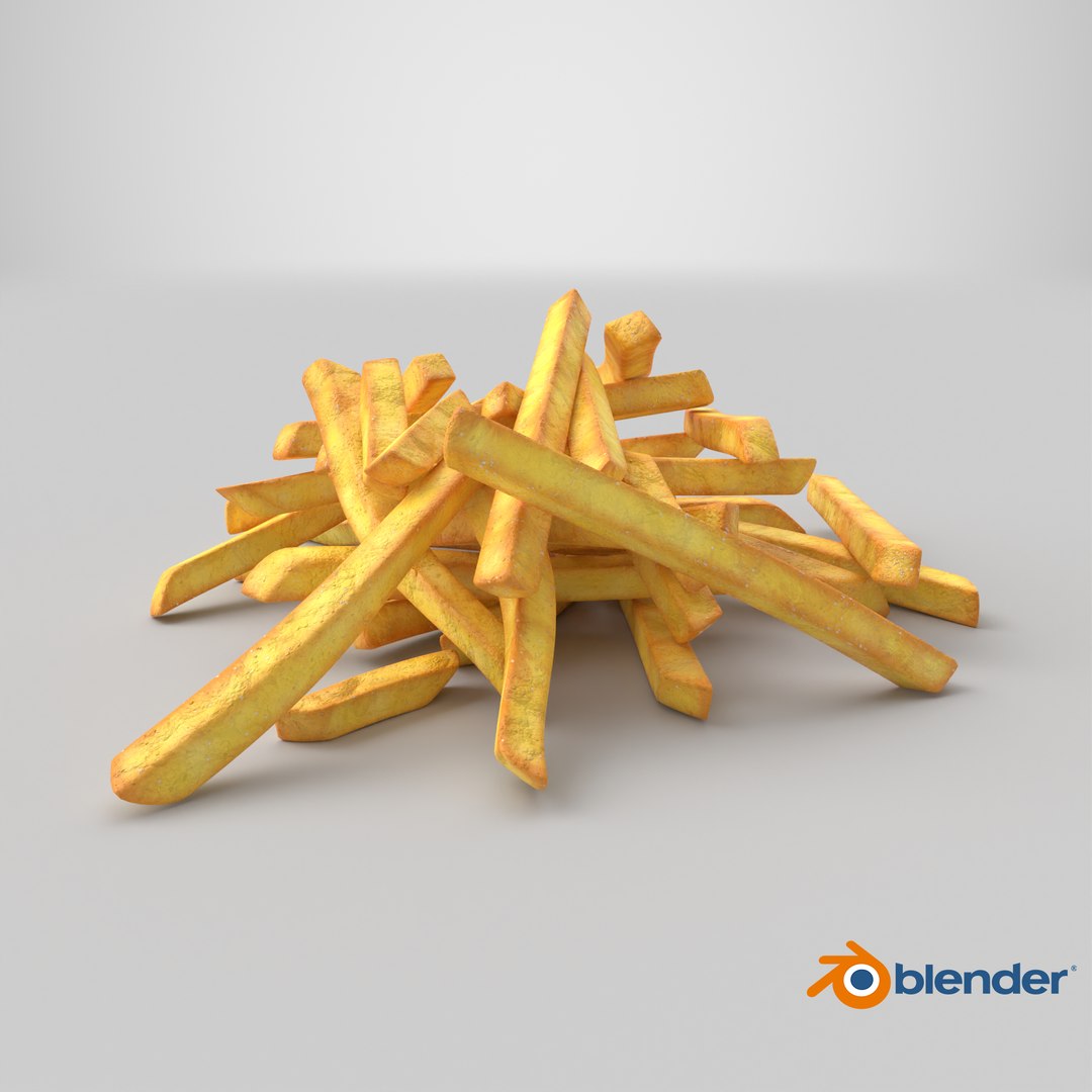 Pile Of French Fries Model - TurboSquid 2146340