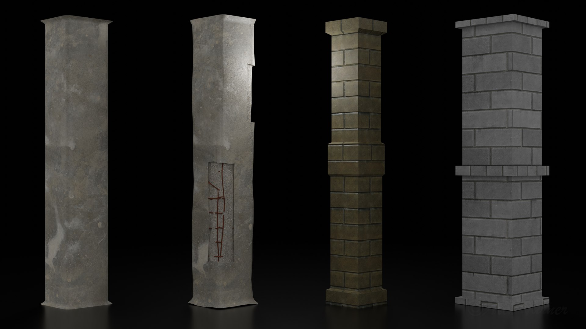 Stone Pillar Pack 3D Model - TurboSquid 2213790