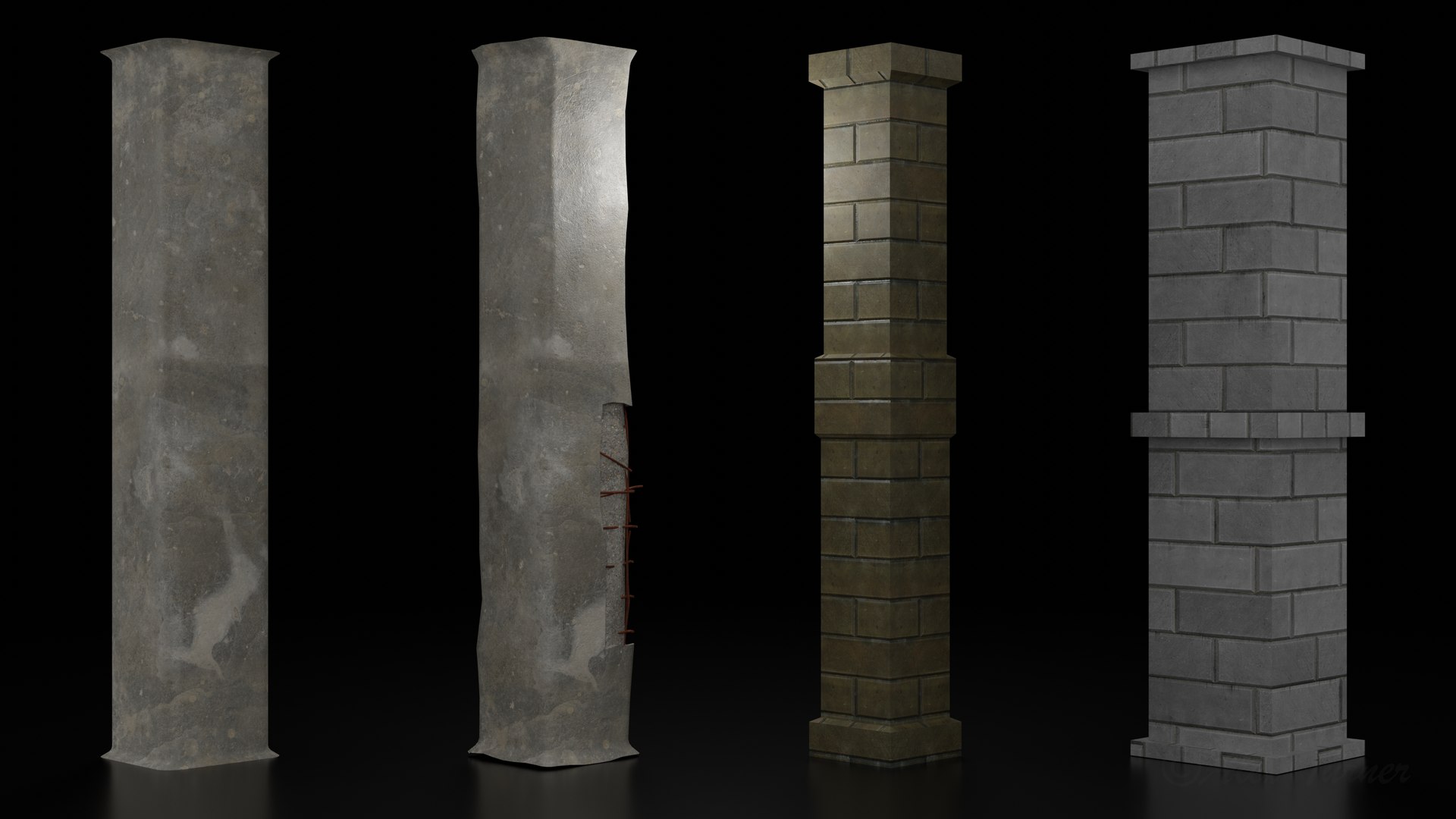 Stone Pillar Pack 3D Model - TurboSquid 2213790