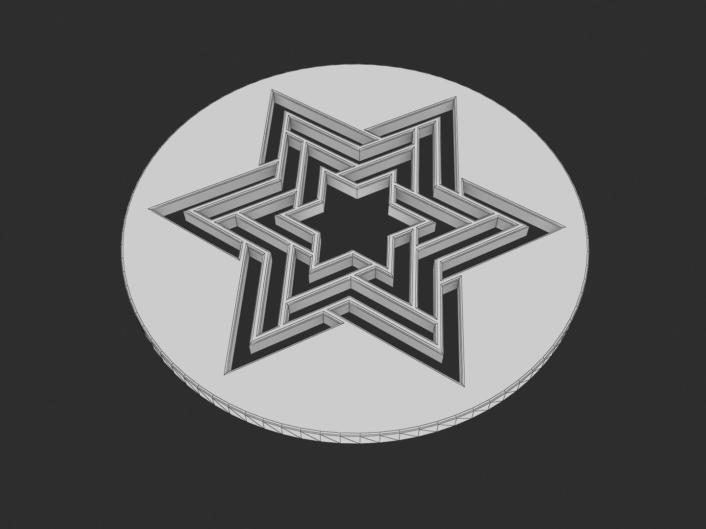 Star David Medallion 3D Model - TurboSquid 1430037