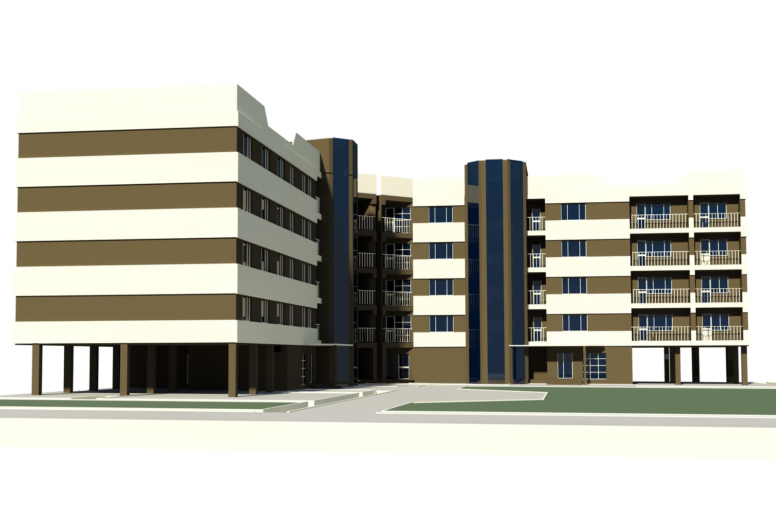 multi dwelling house 3d max