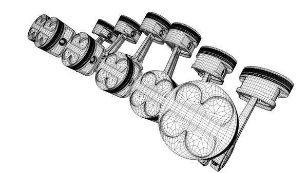 3D V12 Engine Working Animated model - TurboSquid 1745357