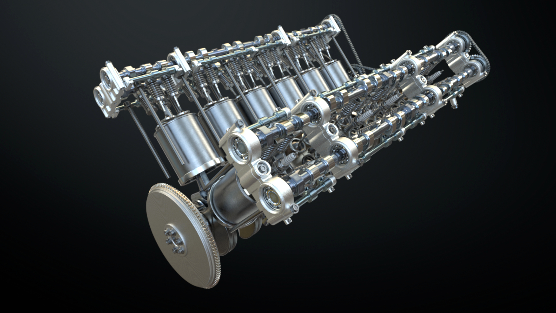 3D V12 Engine Working Animated model - TurboSquid 1745357