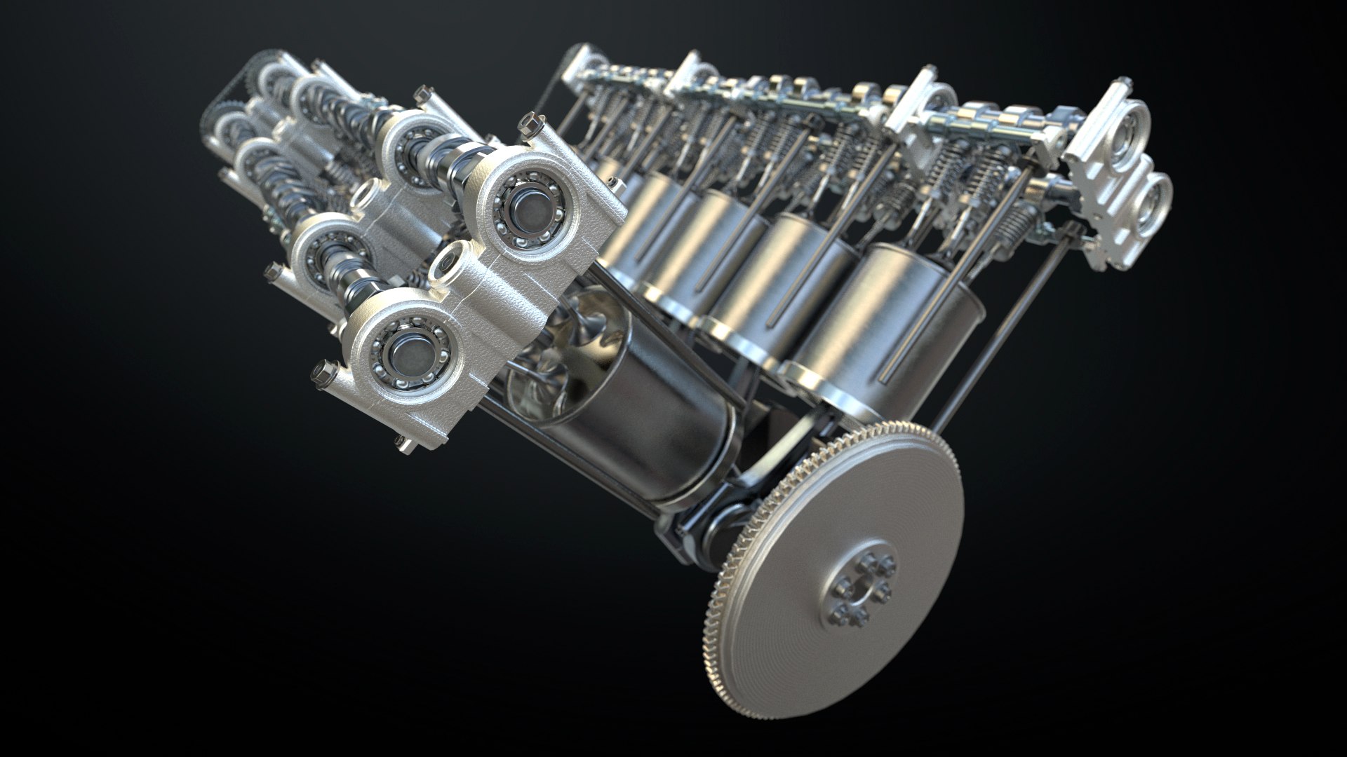3D V12 Engine Working Animated model - TurboSquid 1745357