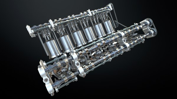 3D V12 Engine Working Animated model - TurboSquid 1745357