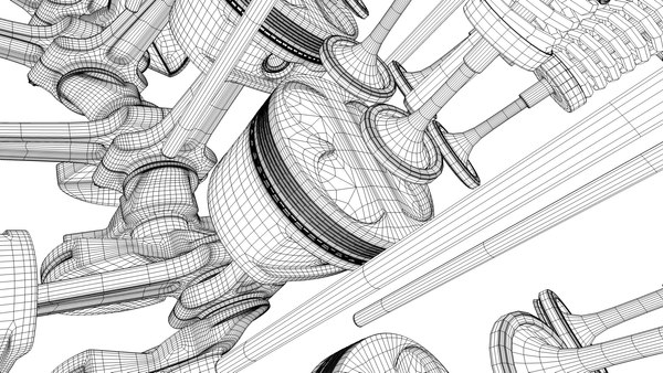 3D V12 Engine Working Animated model - TurboSquid 1745357