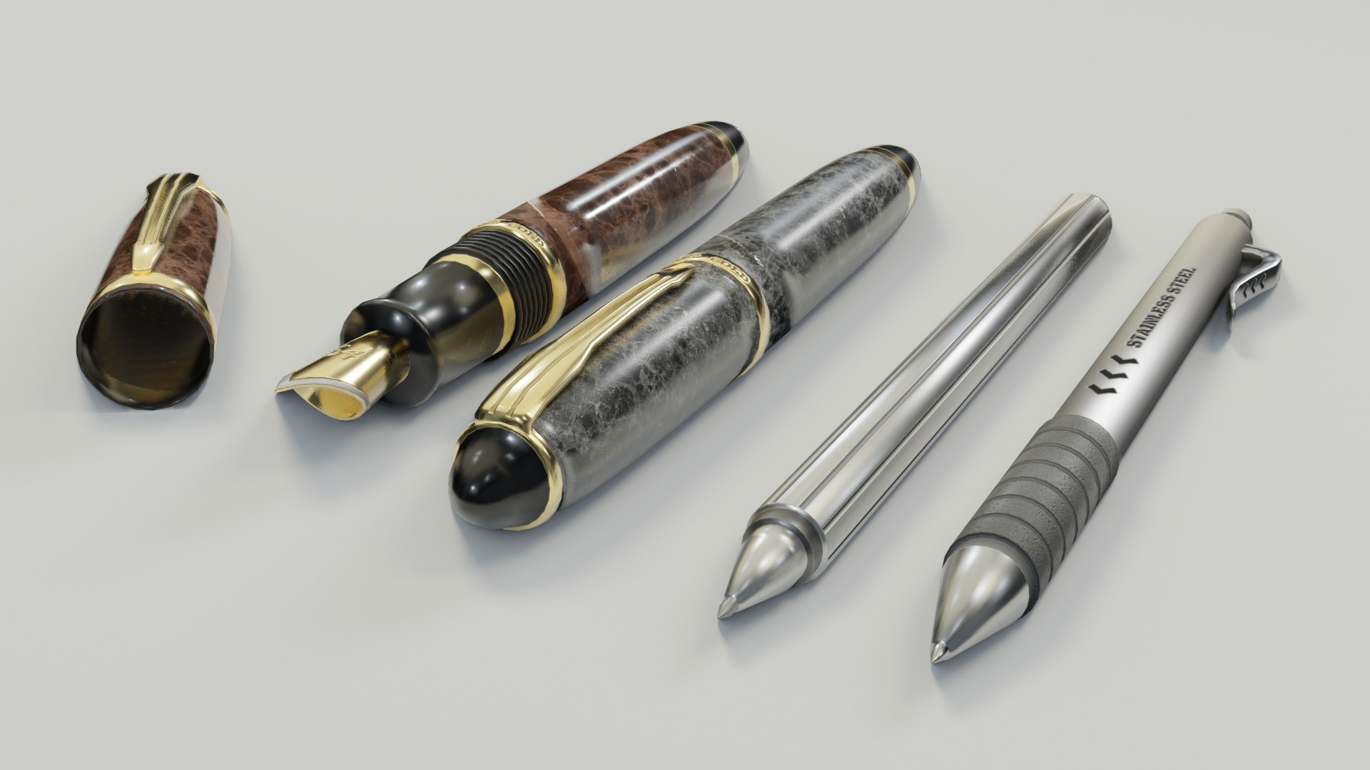 3D pens pencils writing model - TurboSquid 1492102