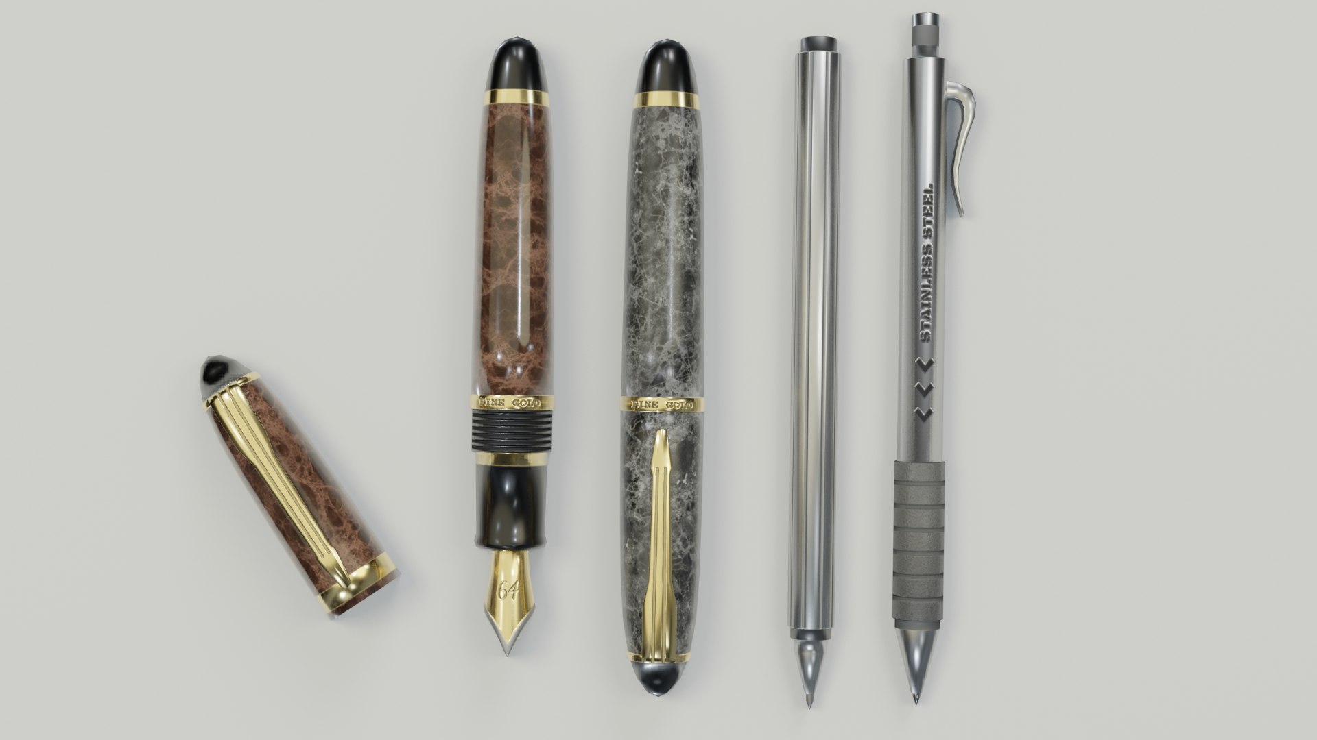 3D pens pencils writing model - TurboSquid 1492102