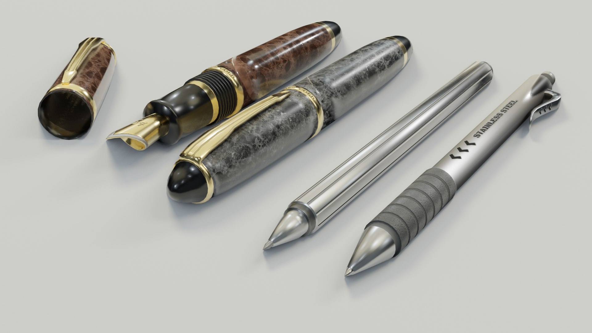 3D pens pencils writing model - TurboSquid 1492102