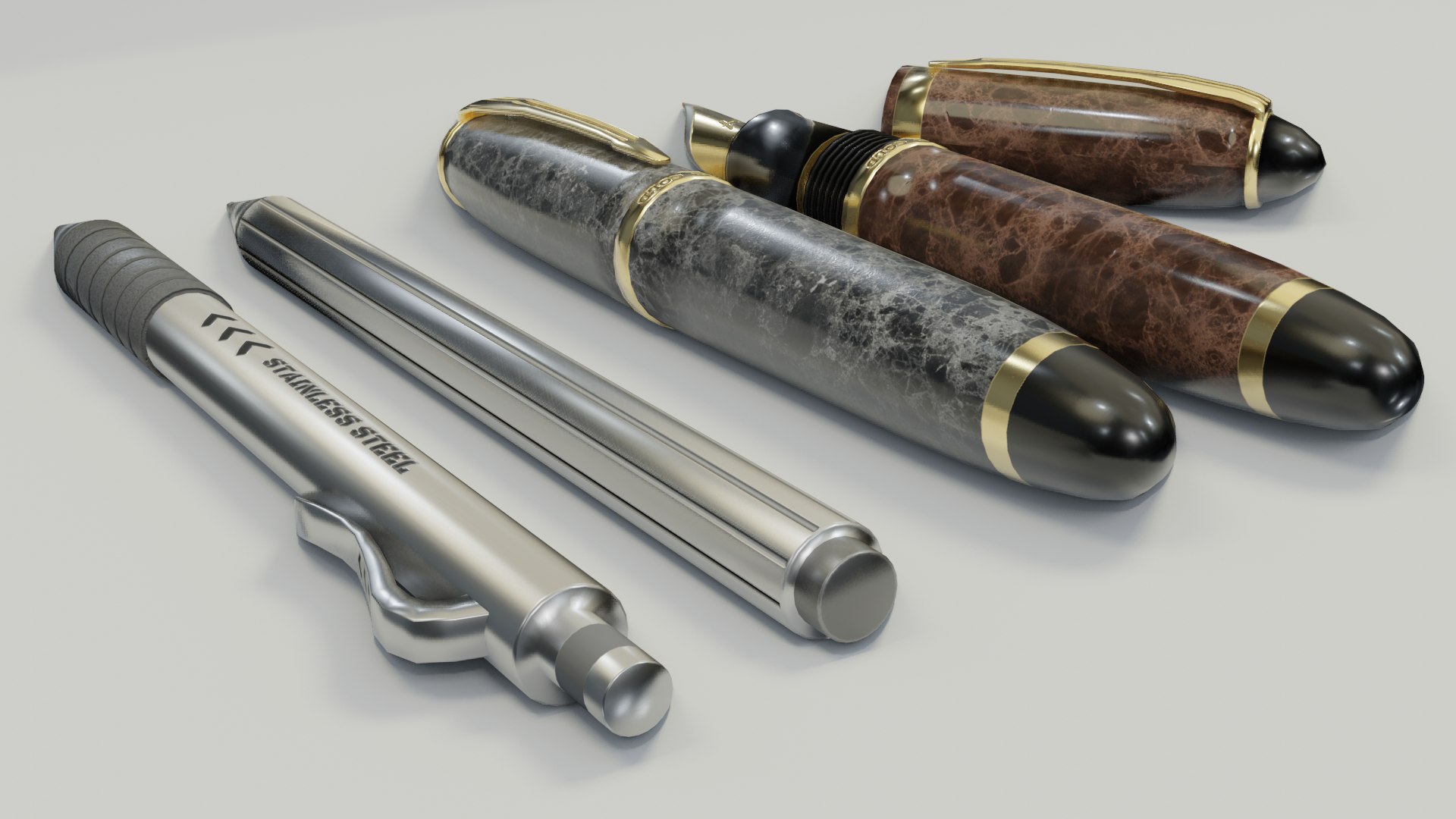 3D pens pencils writing model - TurboSquid 1492102