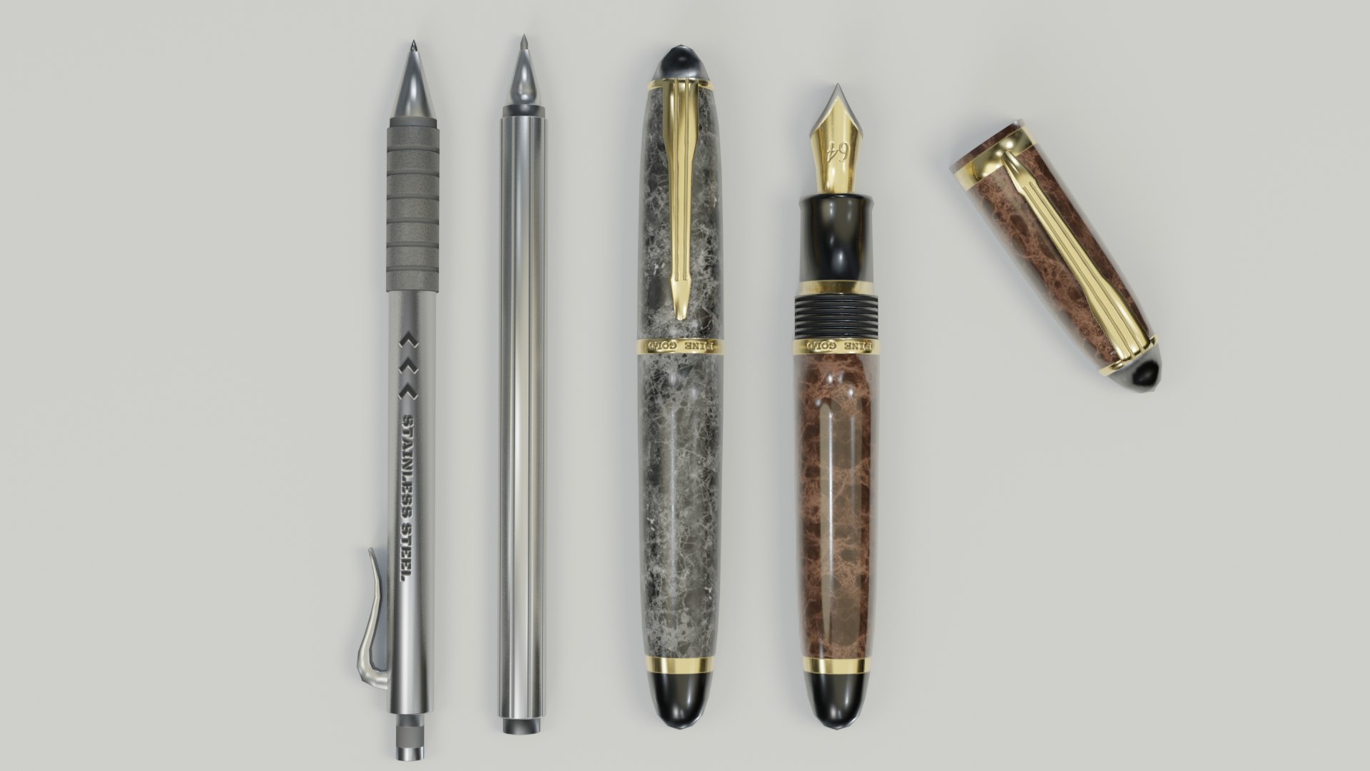 3D pens pencils writing model - TurboSquid 1492102