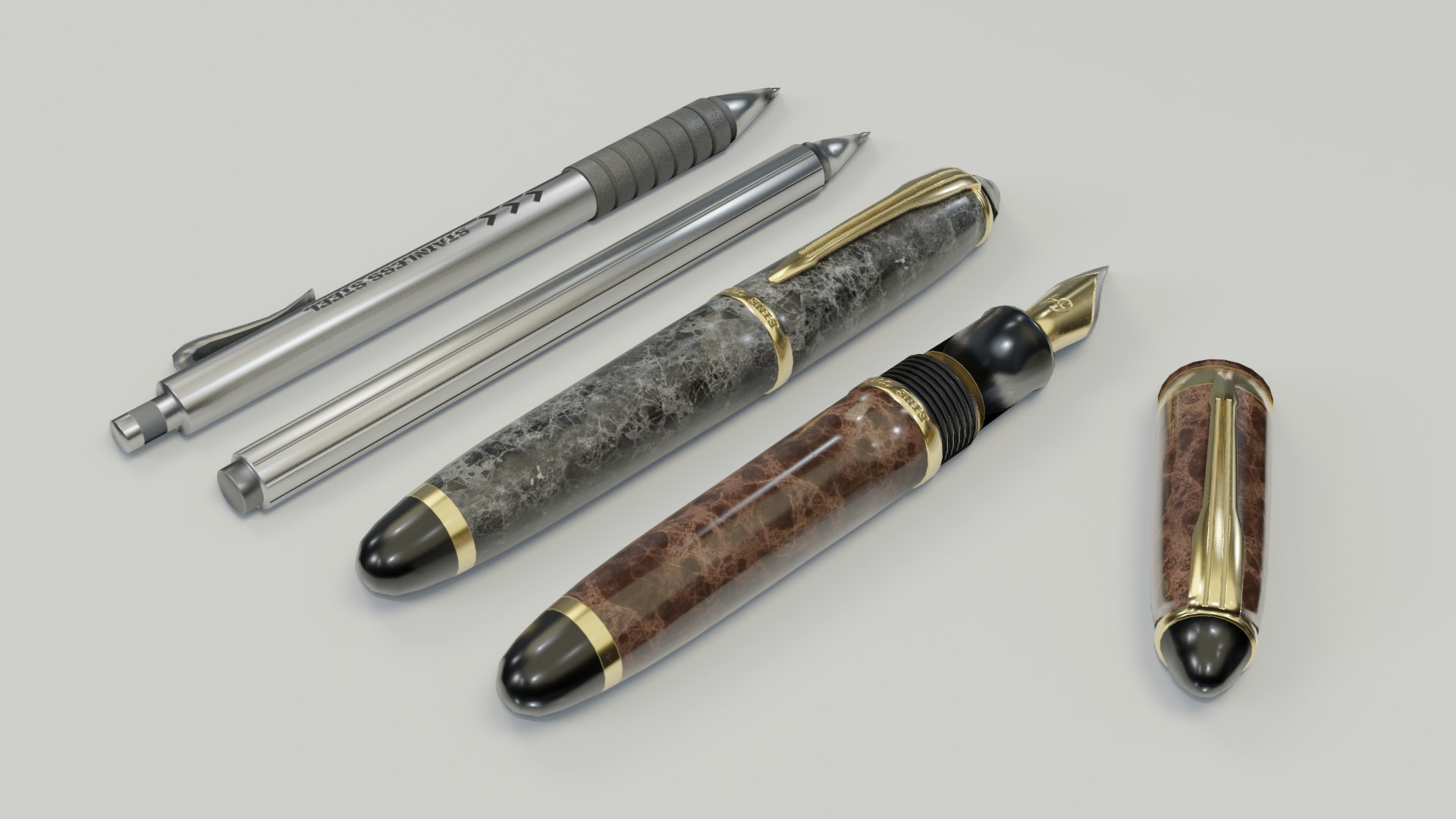 3D pens pencils writing model - TurboSquid 1492102