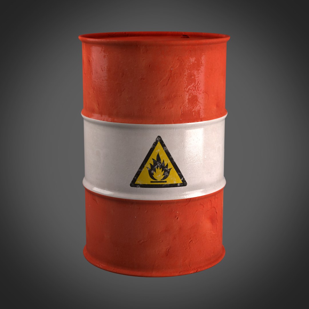 3d model flammable barrel