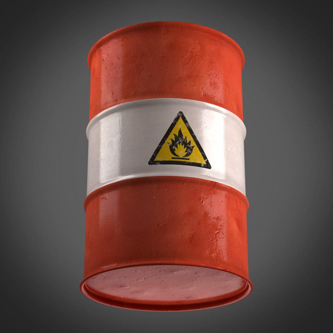 3d model flammable barrel