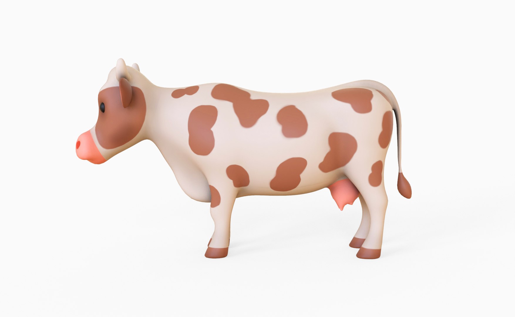 Cartoon Milk Cow Animal 3D Model For Cartoon Characters 3D - TurboSquid ...