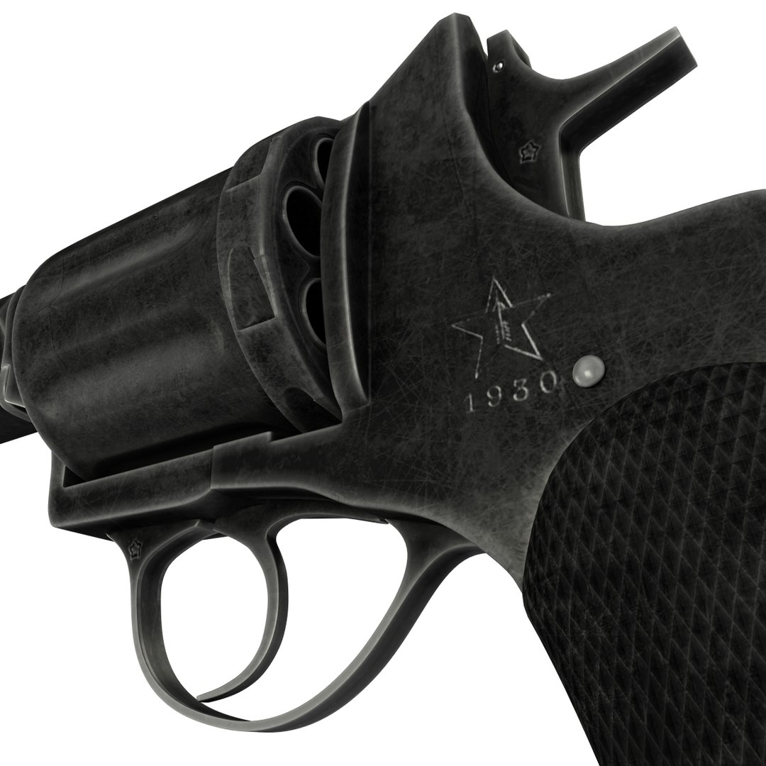 3d Revolver Nagant M1895 Model