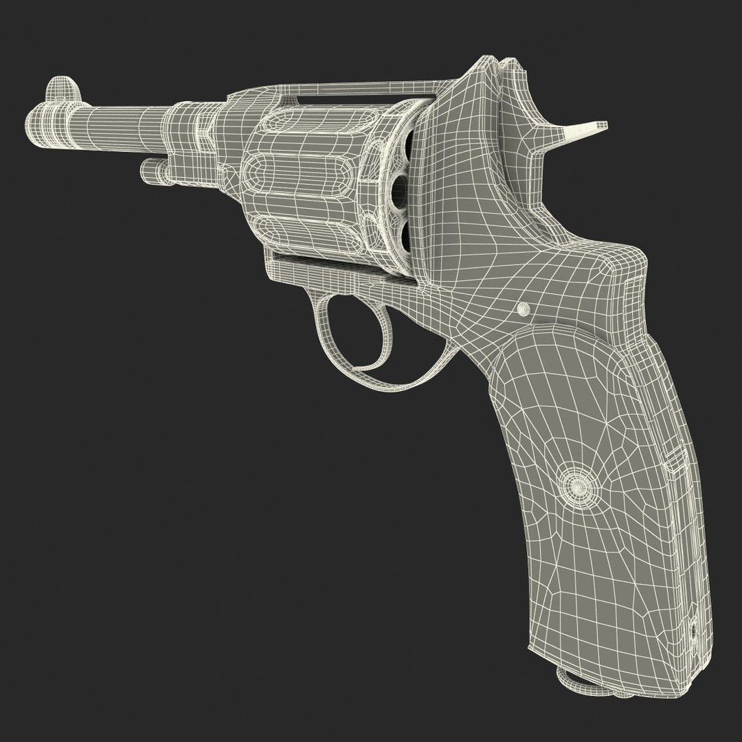 3d Revolver Nagant M1895 Model