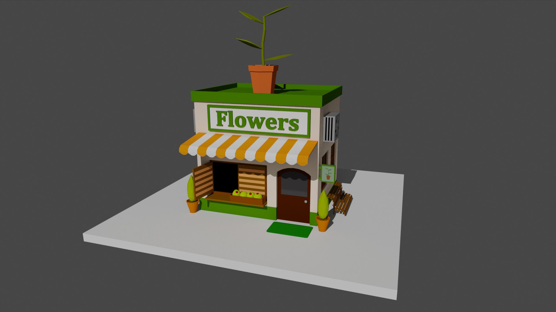 3D Low Poly Flowers Model - TurboSquid 2312297