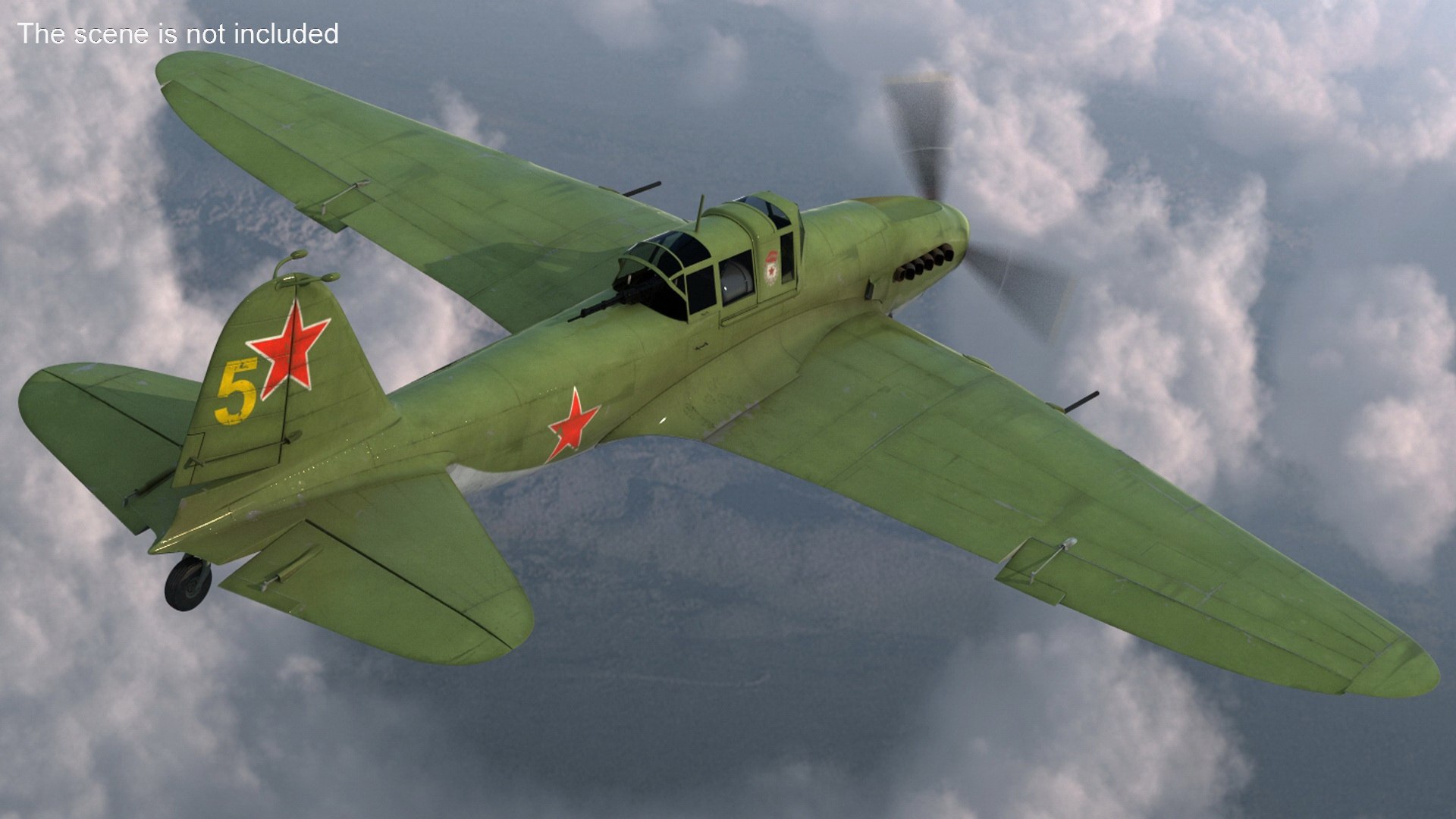 Ilyushin Il-2 Sturmovik Aircraft Rigged For Maya 3D Model - TurboSquid 2417356