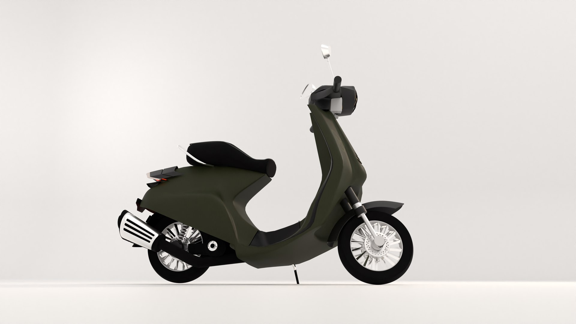 3D Tactical Military Vespa Scooter 3D Model - Army Personnel Transport ...