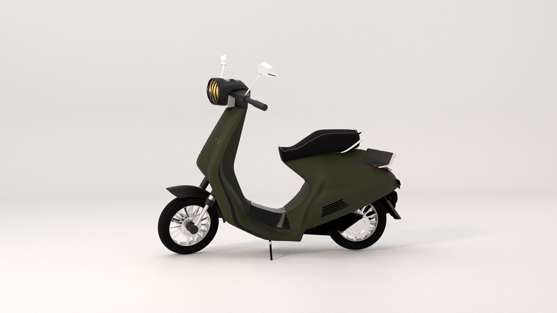 3D Tactical Military Vespa Scooter 3D Model - Army Personnel Transport ...