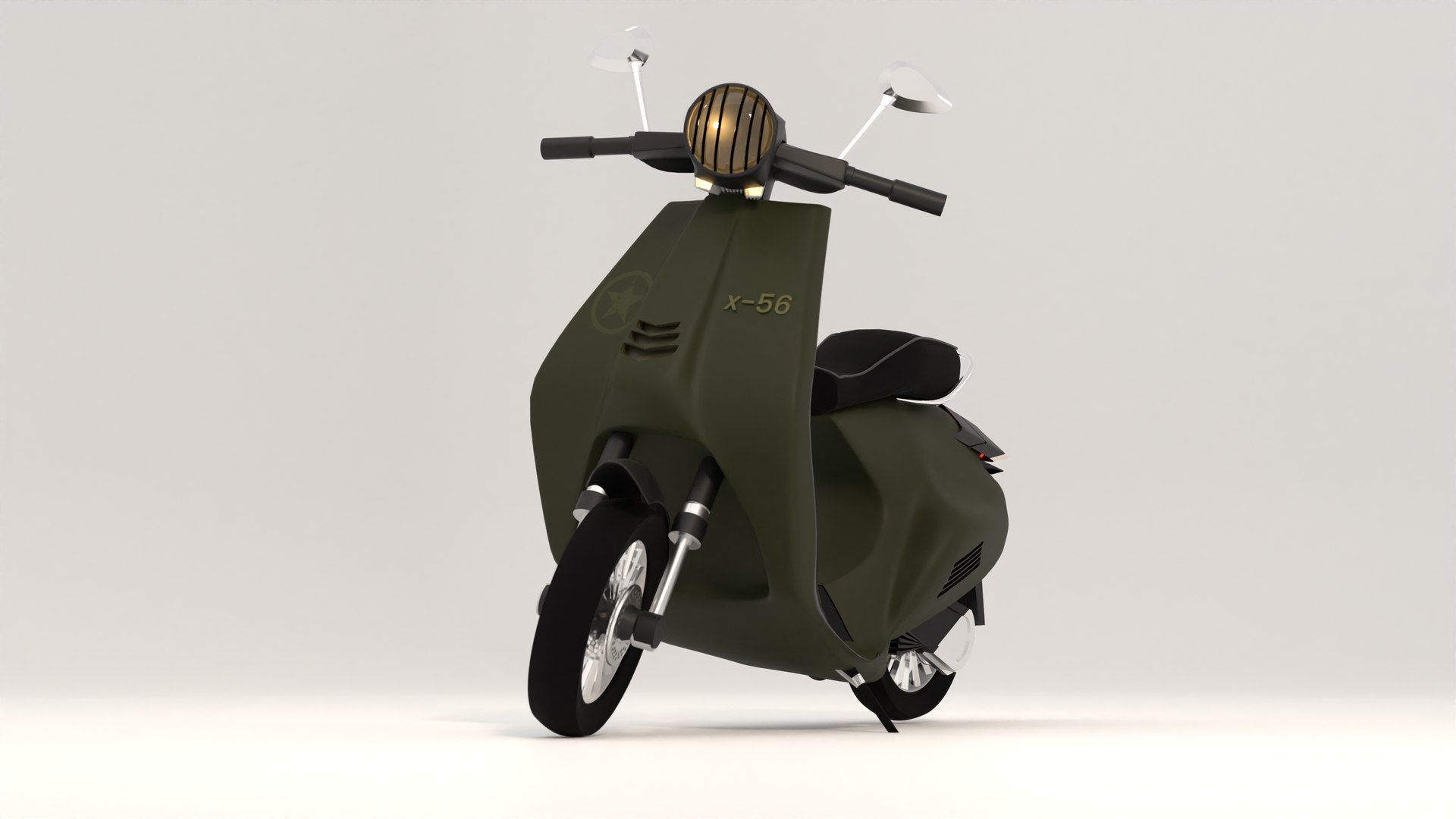 3D Tactical Military Vespa Scooter 3D Model - Army Personnel Transport ...